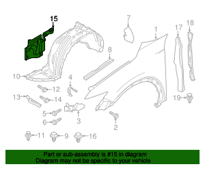 TK48-56-341B - Splash Shield - 2016-2020 Mazda | Werner Mazda Parts
