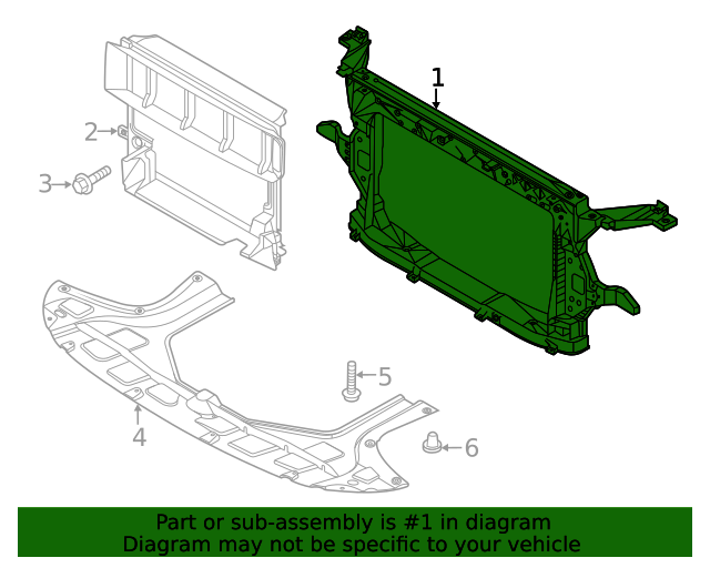 2020-2024 Hyundai Venue Radiator Support 64101-K2000 | OEM Parts Online