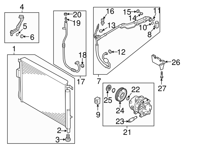 2016-2020 Kia Sorento Compressor Bracket 25253-2GGA0 | TascaParts.com