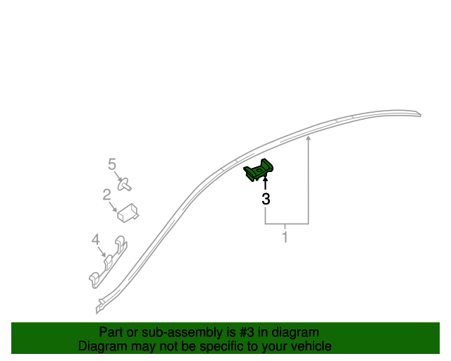 2017-2020 Mercedes-Benz Drip Molding Rear Clip 213-991-02-98 | MB Parts ...