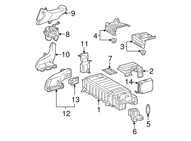 89890-47092 - Drive Motor Battery Pack Control Module - 2005-2009 ...