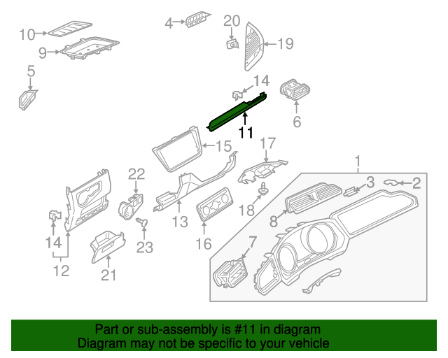 2018-2020 Volkswagen Tiguan Front Trim 5NN-858-418-A-YY8 | VW Parts Online