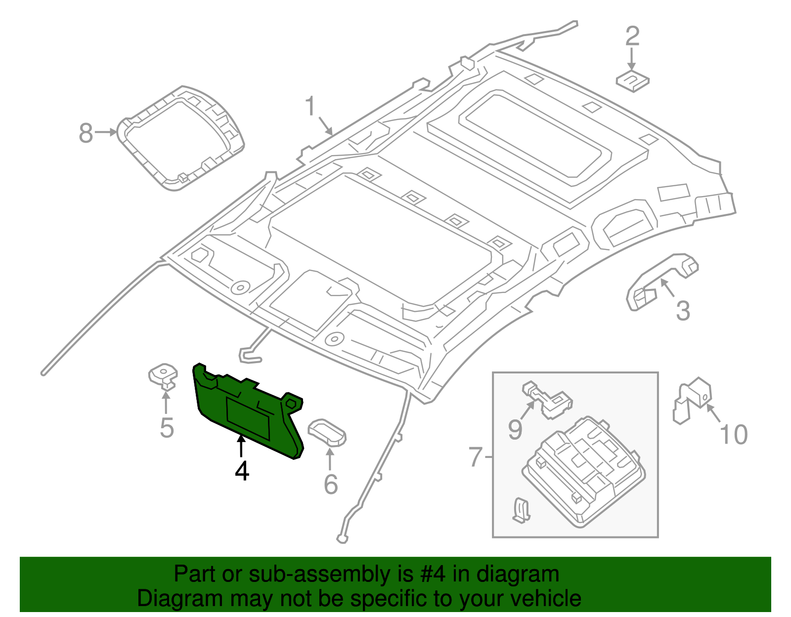 2013-2017 Nissan Altima Sun-Visor 96401-3TA0A | Temecula Nissan Parts