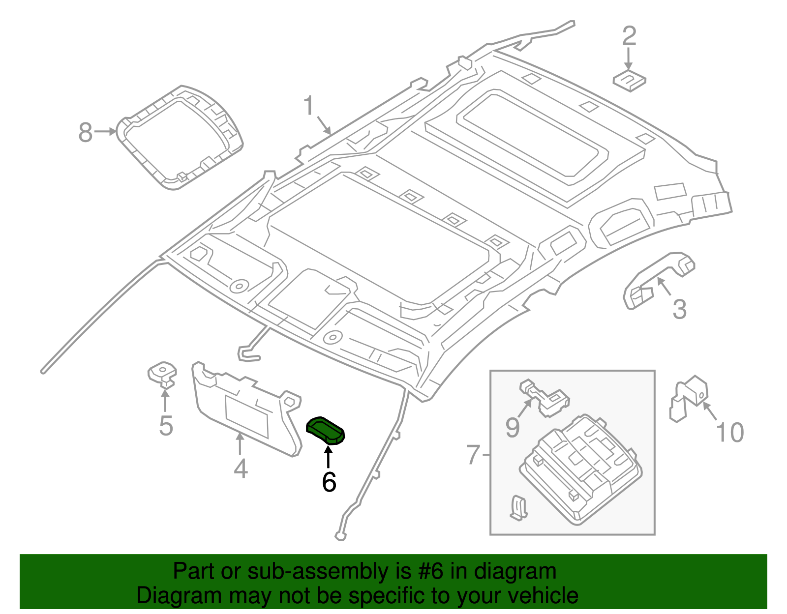 96420-3JA0A - Sun-Visor Cover - 2013-2025 Nissan | Nissan OEM Parts Direct