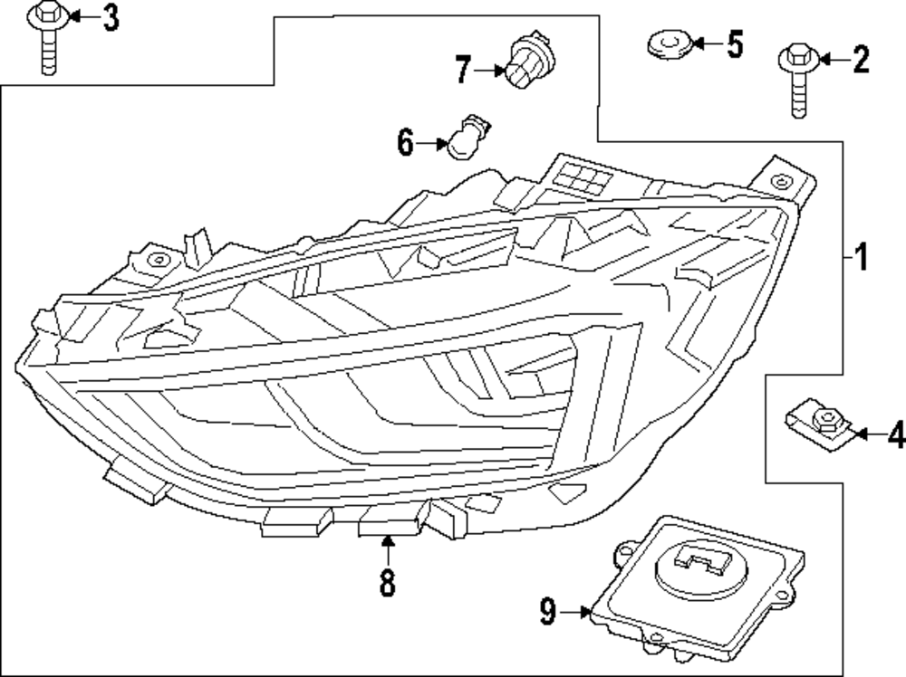 Genuine OEM Ford Part - Headlamp Assembly KT4Z-13008-BA | Genuine OEM ...