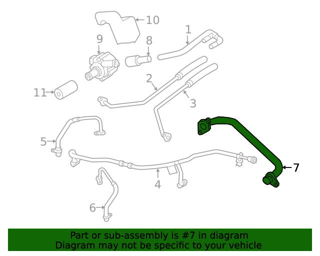 06M-121-071-J - Engine Coolant Pipe 2018-2024 Audi | Audi OEM Parts