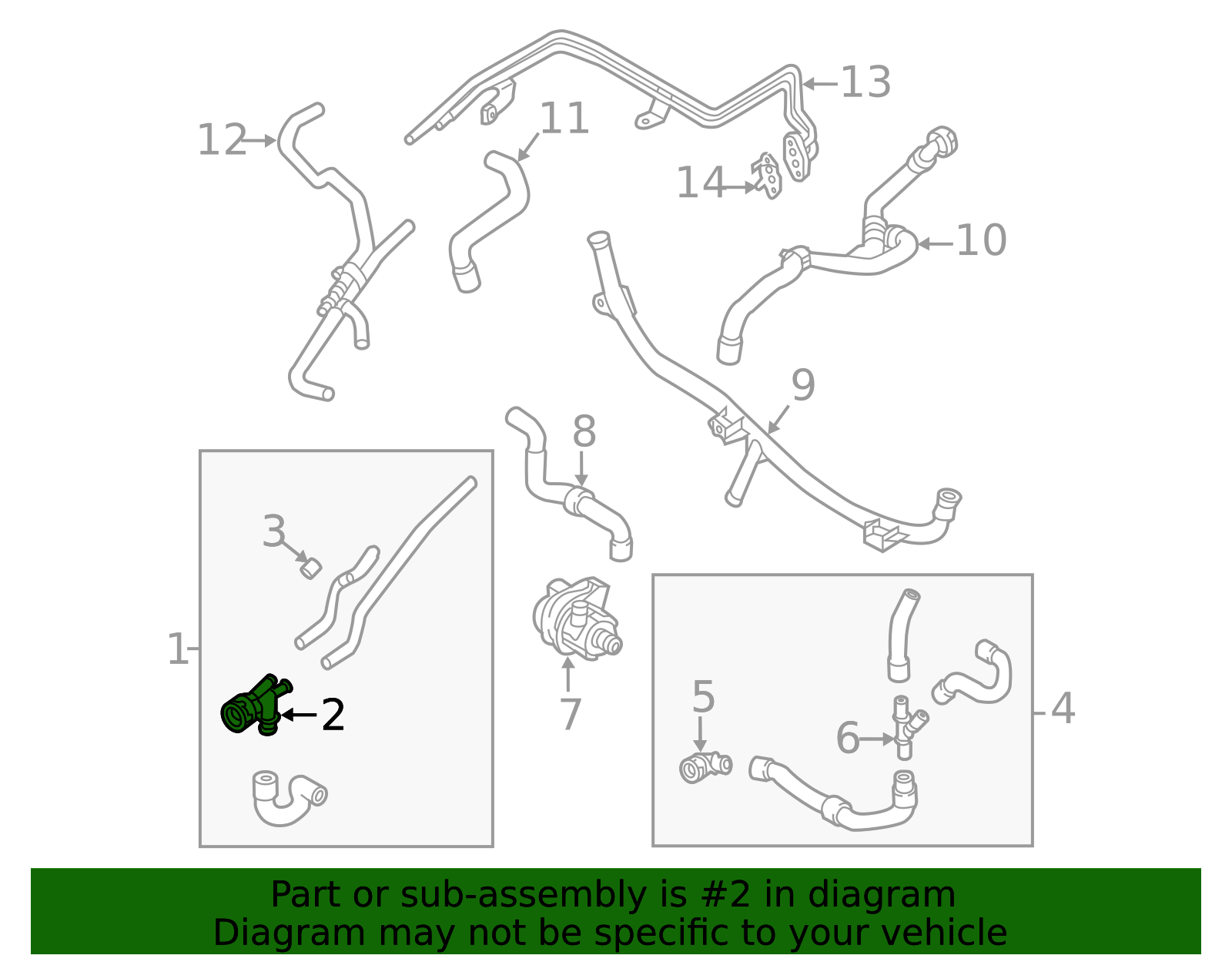 2019-2021 Volkswagen Jetta Upper Hose Coupling 5Q0-122-291-AM ...