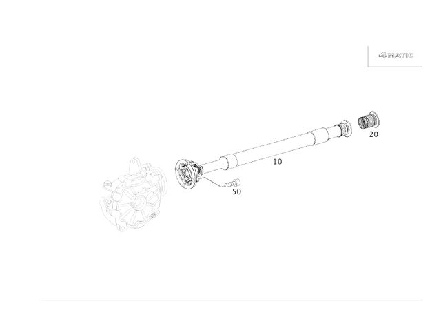 2015-2020 Mercedes-Benz Propeller Shaft 204-410-00-00 | Mercedes-Benz Parts