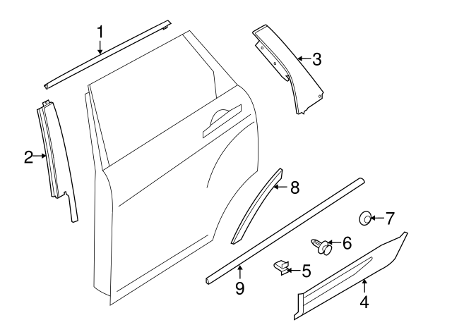 Genuine Molding Extension for 2012-2019 Land Rover Range Rover Evoque ...