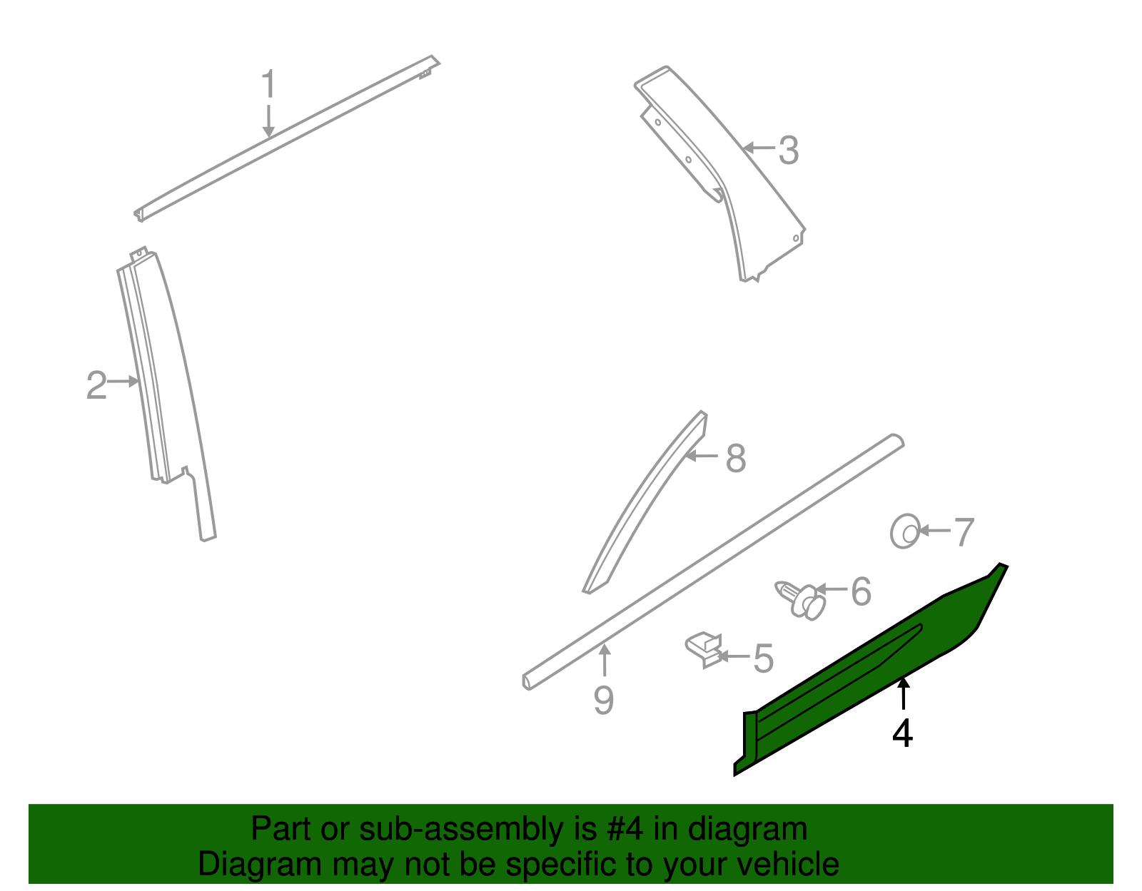2012-2019 Land Rover Range Rover Evoque Lower Molding LR079522 | OEM ...