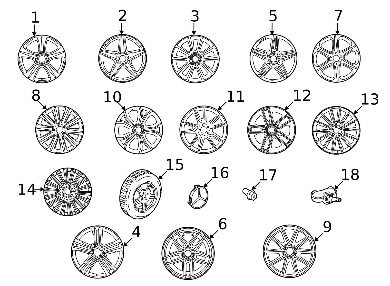 213-401-21-00-7X23 - Wheel AMG 5-Twin-Spoke 48.3 Cm (19 Inch) 2018-2019 ...