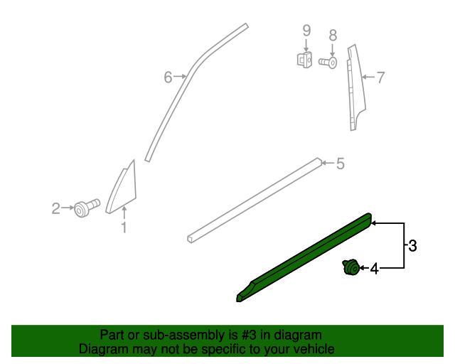 39842982 - Door Molding 2016-2023 Volvo XC90 | AutoNationParts.com