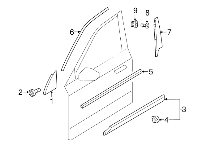 32237178 - Door Belt Molding 2016-2022 Volvo XC90 | AutoNationParts.com