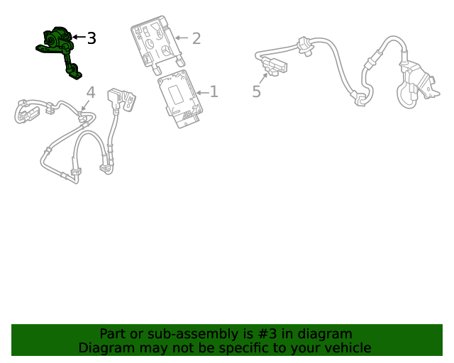 84526252 - Front Passenger Side Suspension 4 Corner Leveling System ...