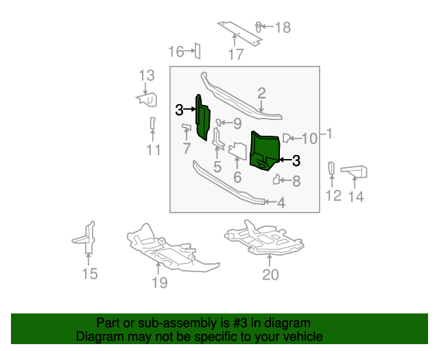 53212-35112 - Side Panel - 2007-2014 Toyota FJ Cruiser | OEM Parts To You