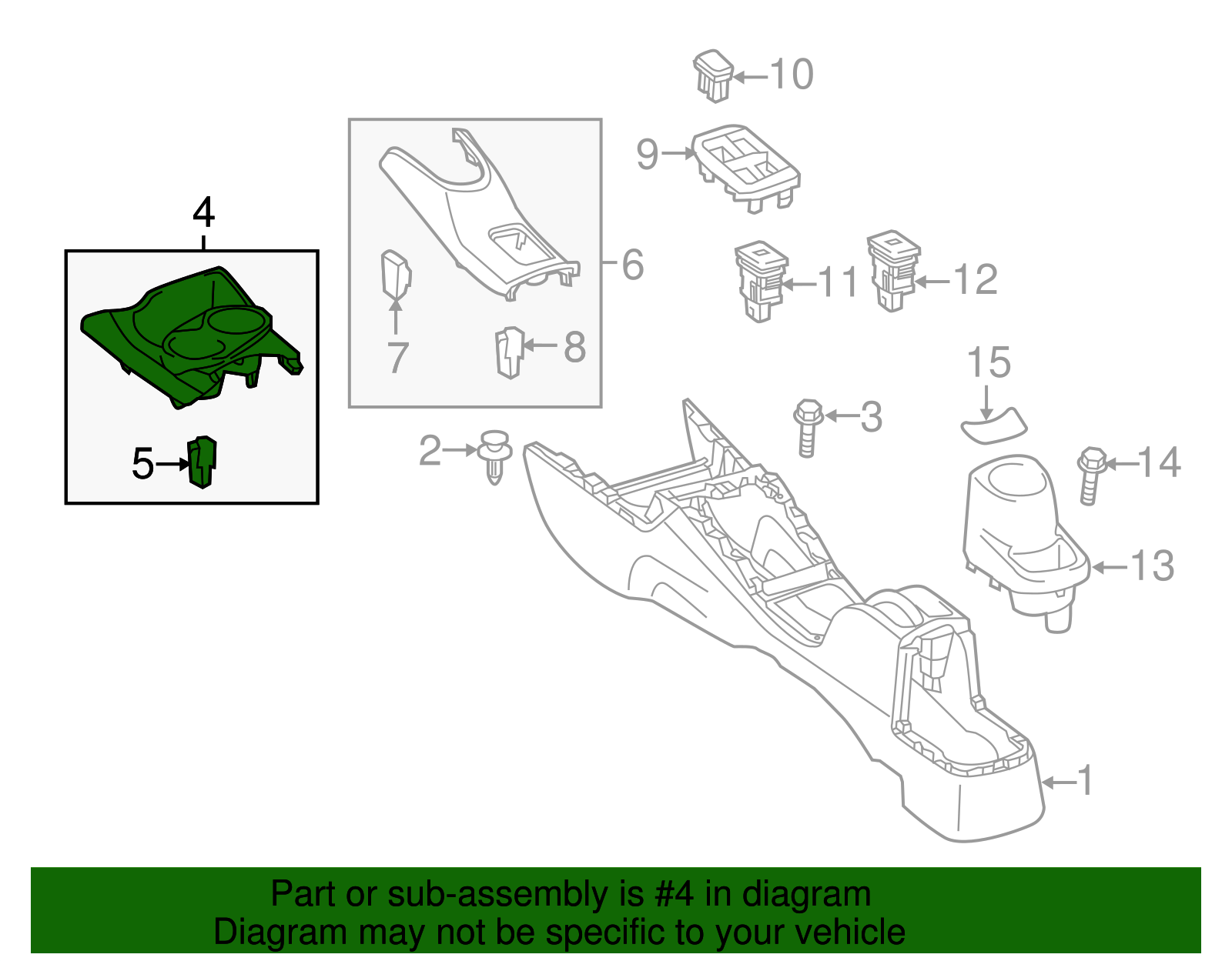 2012-2019 Toyota Prius C 2012-2019 Toyota Prius C - Front Console 58811 ...
