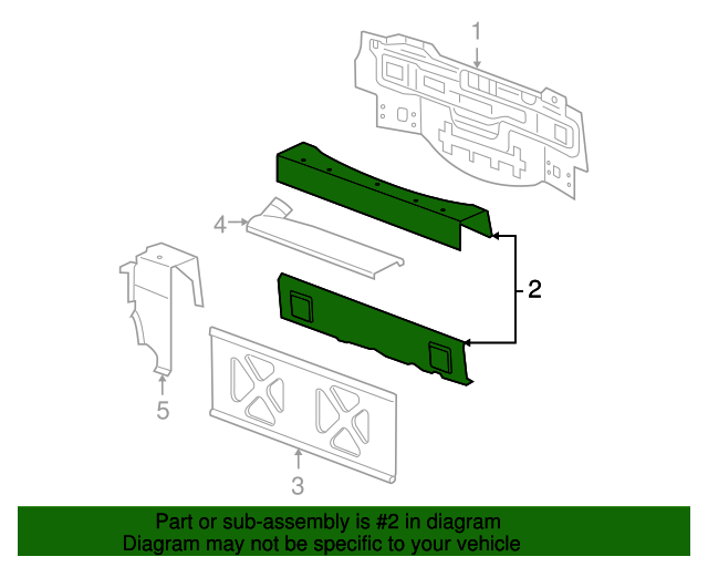 2006-2009 Pontiac G6 Reinforcement 15299681 | GMPartsDirect.com