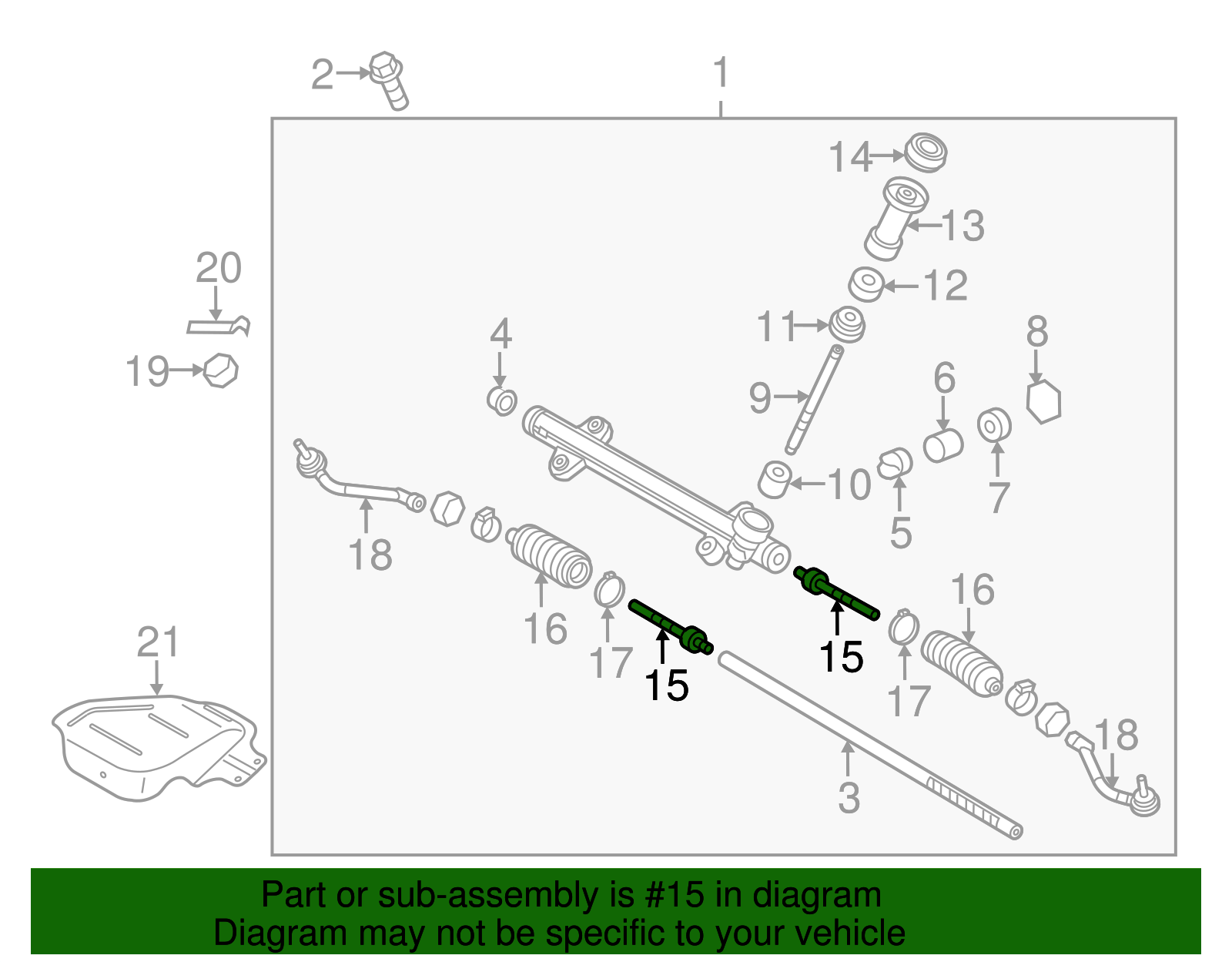 57724-3Q000 - Inner Tie Rod 2011-2016 Kia Optima | Kia Cheap Parts