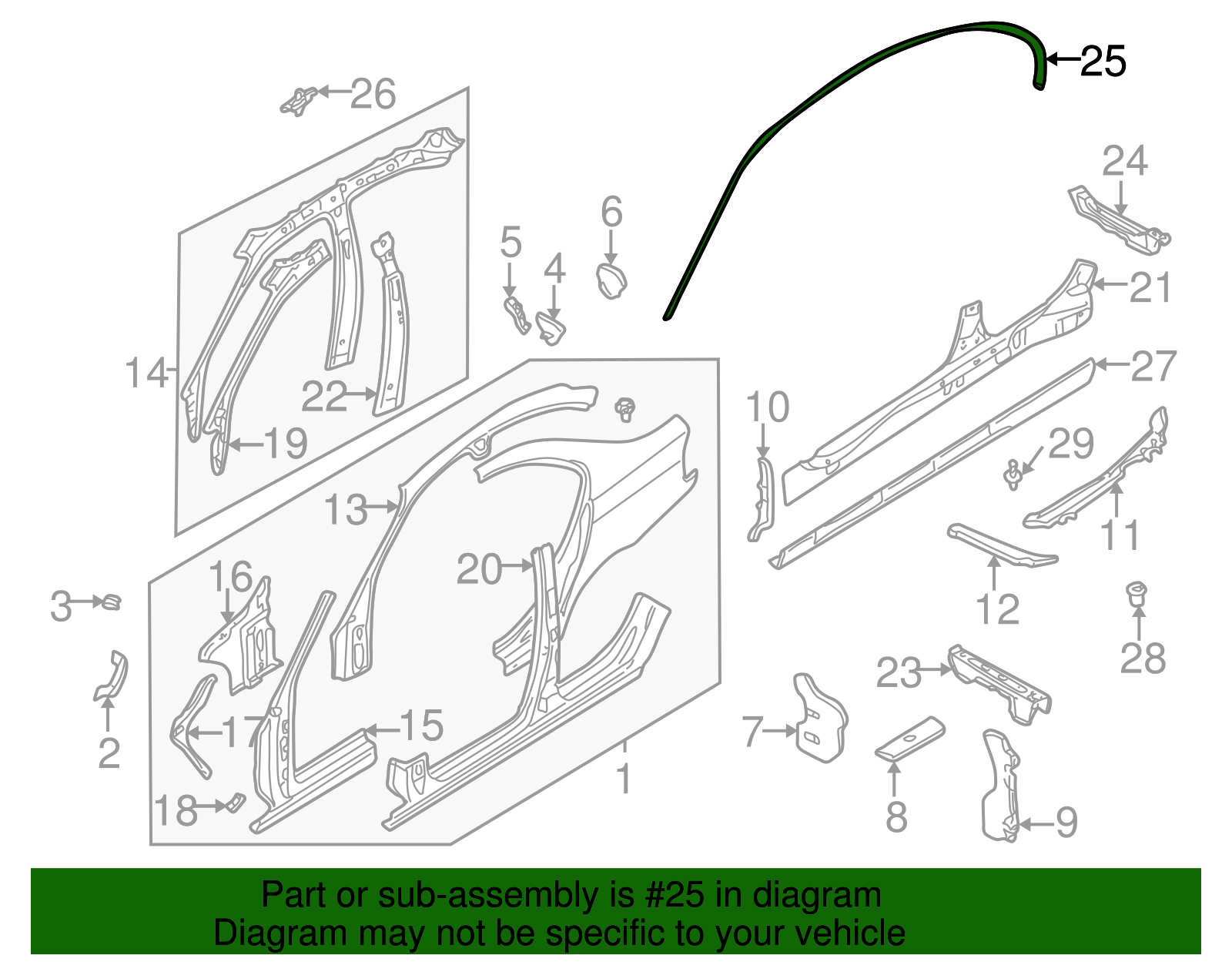 2000-2005 BMW Reveal Molding 51-13-7-890-668 | BMW Mini Parts Solutions