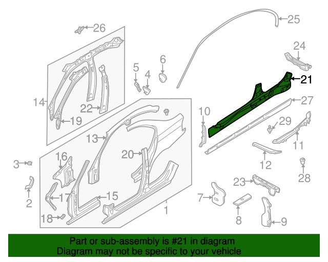 Genuine BMW 41-12-7-039-693 | Side Member | FREE Shipping on Most ...