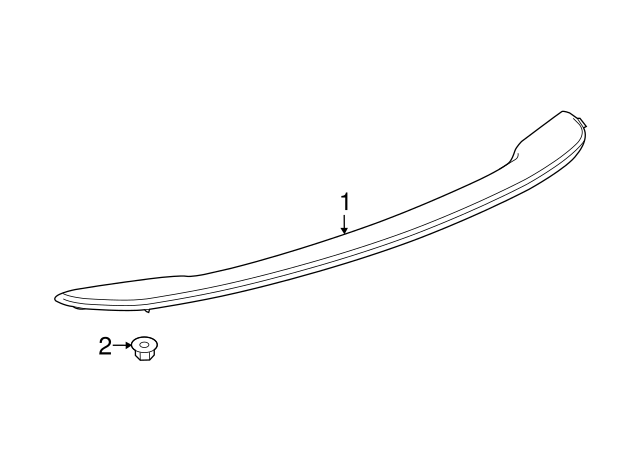 84139847 GM Primed Rear End Spoiler | GM Parts Store