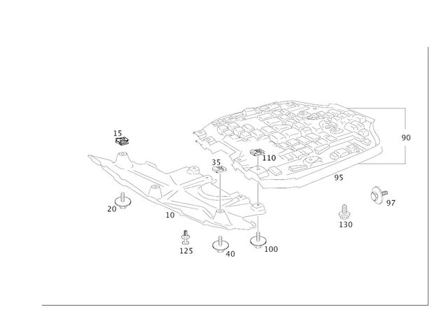 Genuine Front Engine Splash Shield | MB Parts Express