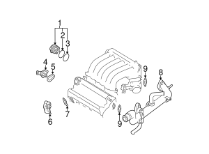 2005-2007 Nissan Water Pump 21010-7Y00A | TascaParts.com