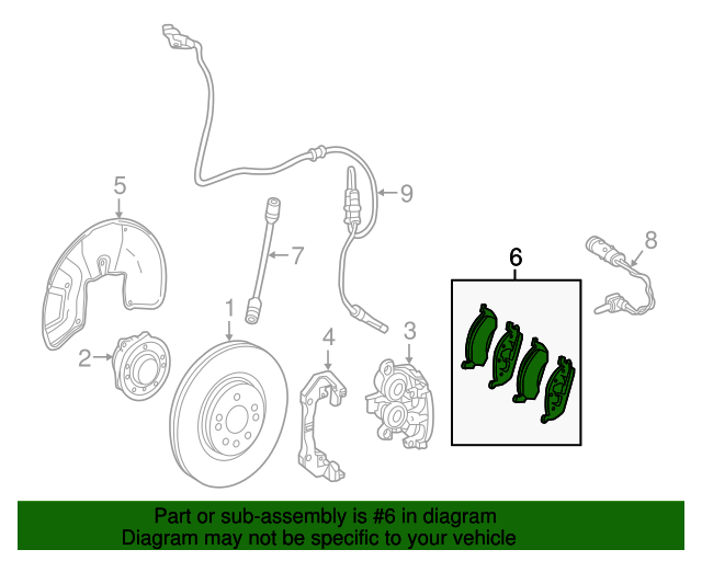 000-420-04-05 - Disk Brake Pad Front 2015-2018 Mercedes-Benz | Mercedes ...