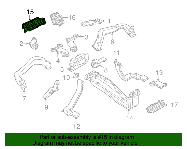 LR109226 - Vent Louver - 2014-2017 Land Rover Range Rover Sport ...