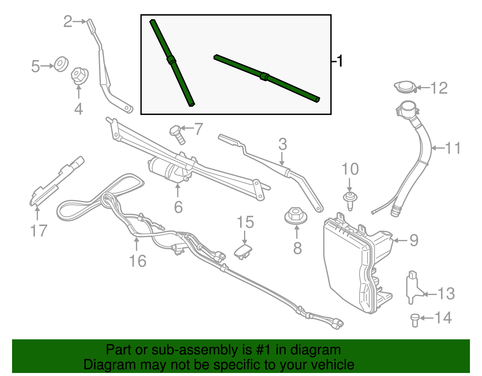 61-61-0-049-744 - Wiper Blade | BMWPartsHub