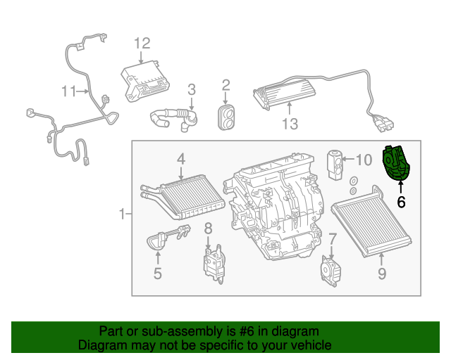 87106-02200 - HVAC Air Inlet Door Actuator 2010-2017 Lexus ...