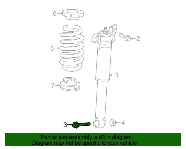 2017-2024 GM Rear Upper Suspension Control Arm Outer Bolt 11610917 GM ...
