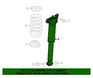 2019-2023 GMC Acadia Rear Shock Absorber with Upper Mount 84574673 ...