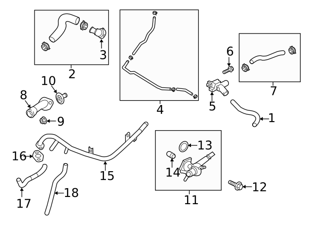 25631-2B057 - Thermostat Housing 2020-2024 Kia | Kia.Parts Store