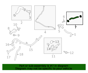 25414-M7400 - Coolant Hose 2020-2024 Kia Forte | Kia.Parts Store