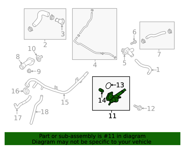 25600-2B760 - Engine Coolant Outlet Flange 2020-2023 Kia | Kia.Parts Store