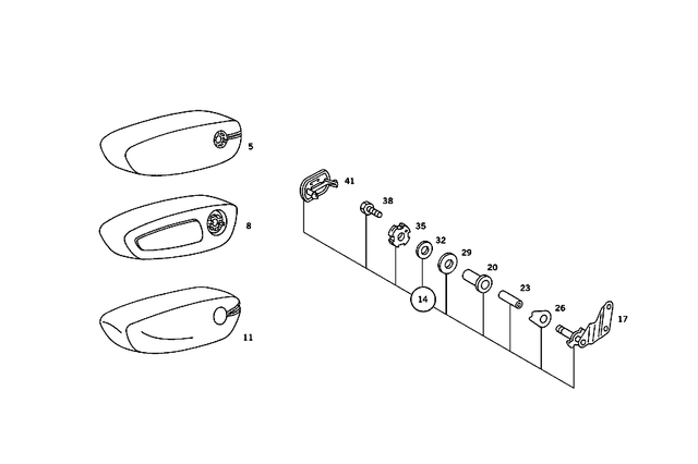 107-970-17-30-9045 - Arm Rest Mercedes-Benz USA Parts