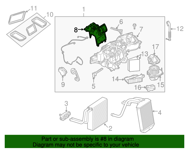 171-830-03-03 - Center Duct 2005-2011 Mercedes-Benz | Mercedes-Benz USA ...