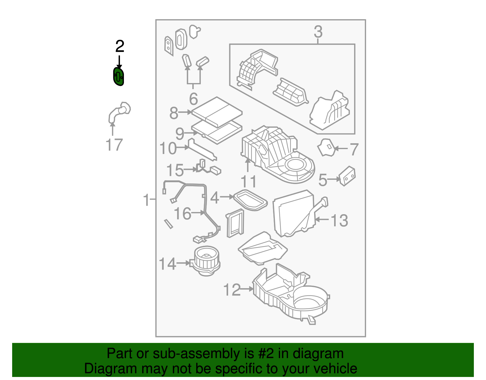 97650-38950 - Evaporator Assembly Seal 2003-2009 Kia Sorento | Kia ...