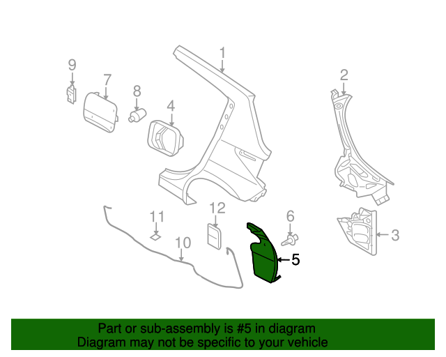 2007-2012 Nissan Versa Shield 78818-EL30A | QuirkParts