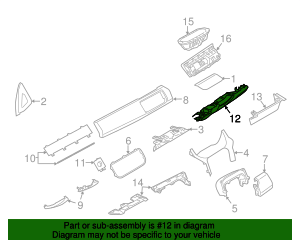 2012-2019 Land Rover Range Rover Evoque Knee Bolster LR026131 ...