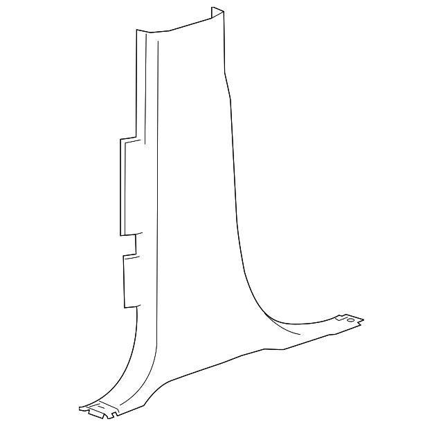 2015-2020 GM Jet Black Driver Side Center Pillar Lower Trim Panel ...