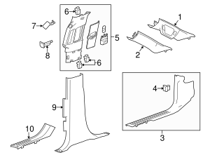23257447 - Lower Center Pillar Trim - 2015-2020 GM | Findlay Part