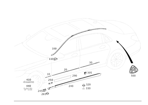 Outside Attachment Parts for 2018 Mercedes-Benz S450 | Buy Mercedes ...
