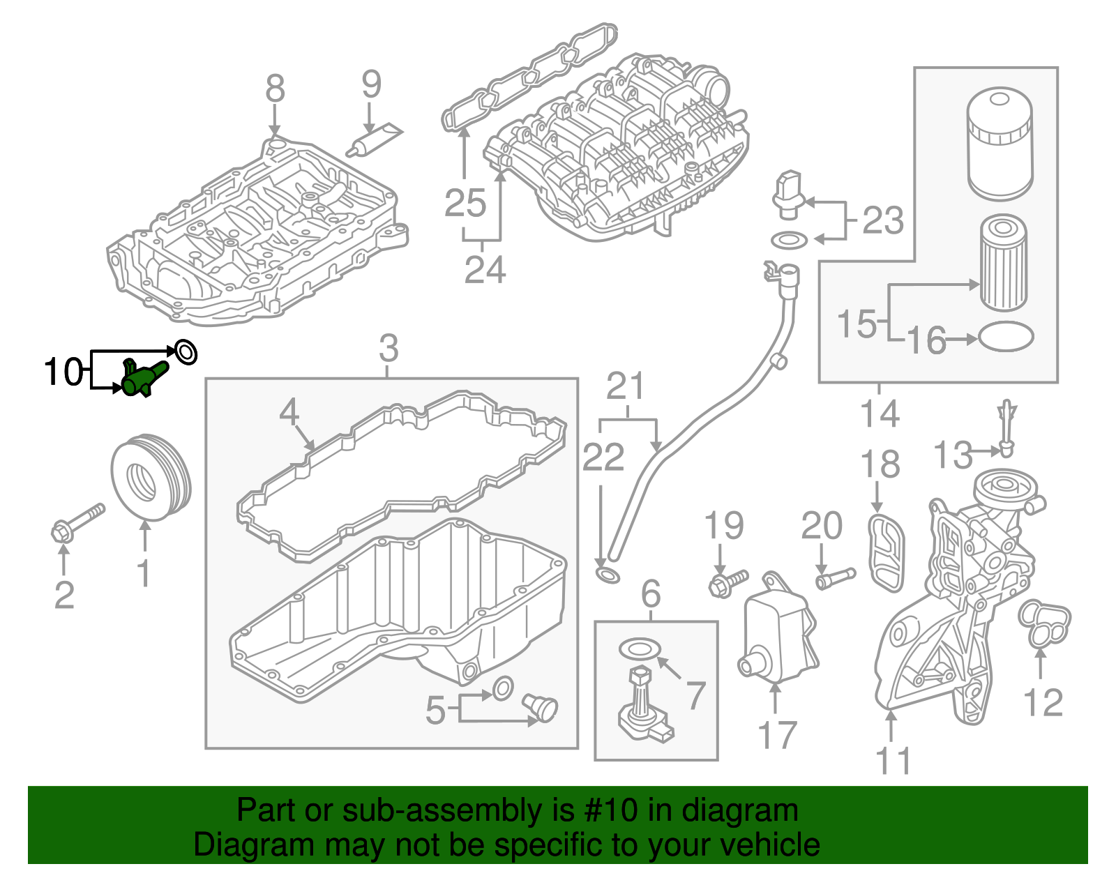 2015-2017 Audi Engine Variable Valve Timing (Vvt) Oil Control Valve 06L ...