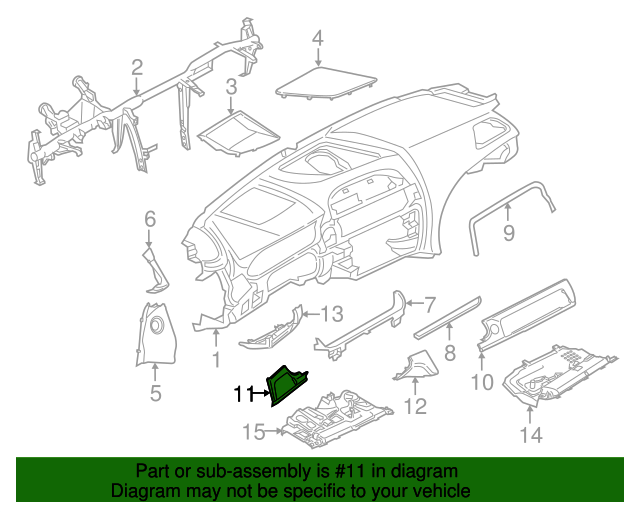 51459197519 - 2012-2015 BMW Trim Panel (51-45-9-197-519) | BMW of South ...
