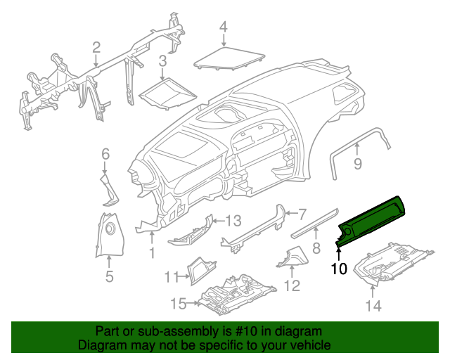 51-45-8-052-350 - Instrument Panel Trim Panel 2012-2013 BMW ...