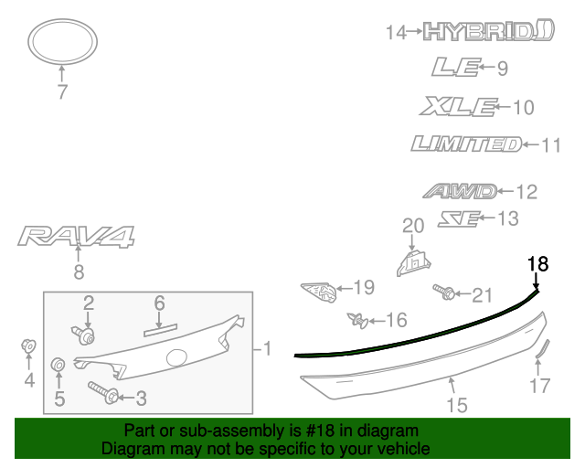 76821-0R050 - Lower Trim Protector - 2016-2018 Toyota RAV4 | Lithia ...