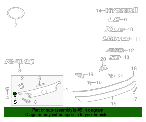 2004-2019 Toyota Lift-Gate Finish Panel Gasket 90430-05003 | OEPartsQuick