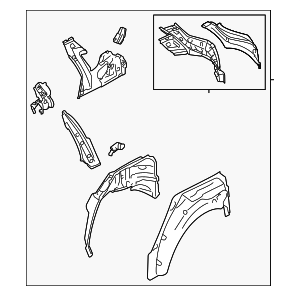 2018-2023 Subaru Crosstrek Inner Panel Assembly 51510FL0919P | Subaru ...